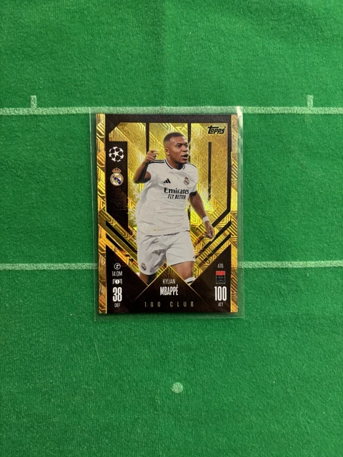 TOPPS MATCH ATTAX 2024/25 2025 Kylian Mbappe Real Madrid 100 Club Foil Card #476 £1.75 - PicClick UK